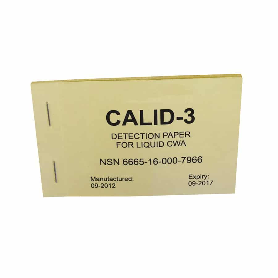 Product : Detector paper CALID-3 - Ouvry - CBRN Protective System